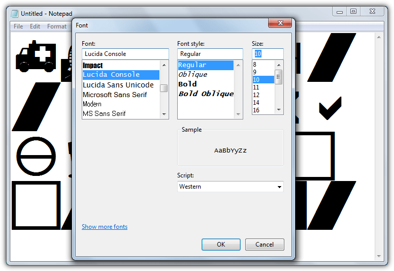 Restore Windows Notepad To The Default Font Or Settings