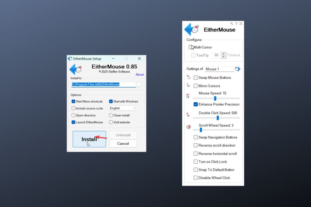 How to Download and Install EitherMouse for Customizing Multiple Mice ...