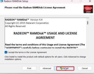 Download and Install AMD Radeon Ramdisk: Boost System Perforamnce